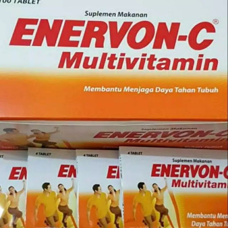 Jual ENERVON-C Multivitamin 1 Box isi 100 Tablet | Shopee Indonesia