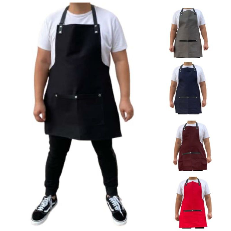 Jual CELEMEK MASAK / APRON MEMASAK / APRON BARBER / CHEF UNIFORM ...