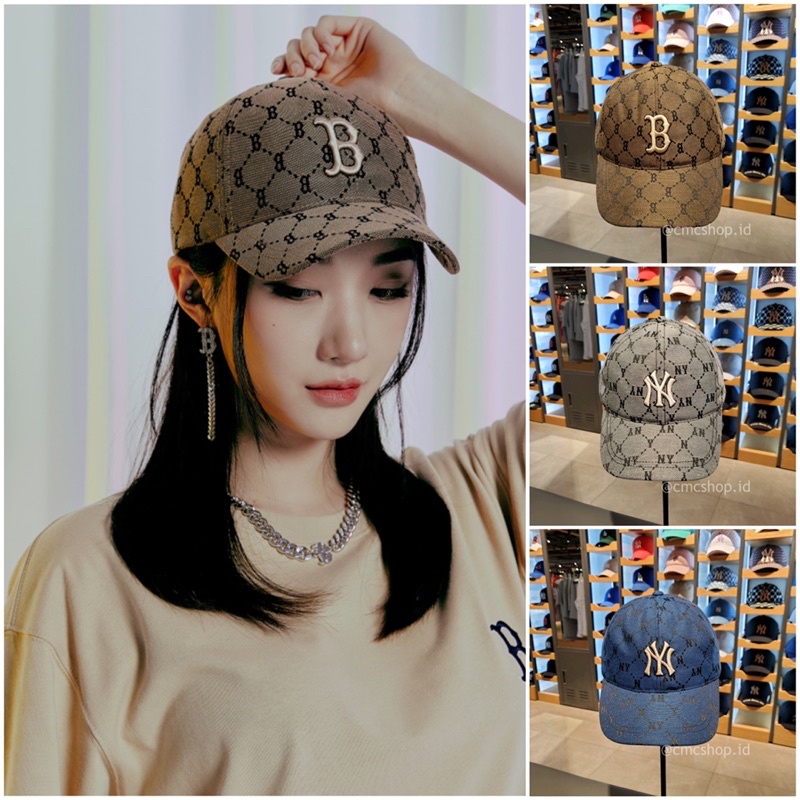 Jual TOPI MLB Monogram Diamond Jacquard Unstructured Ball Cap with ...
