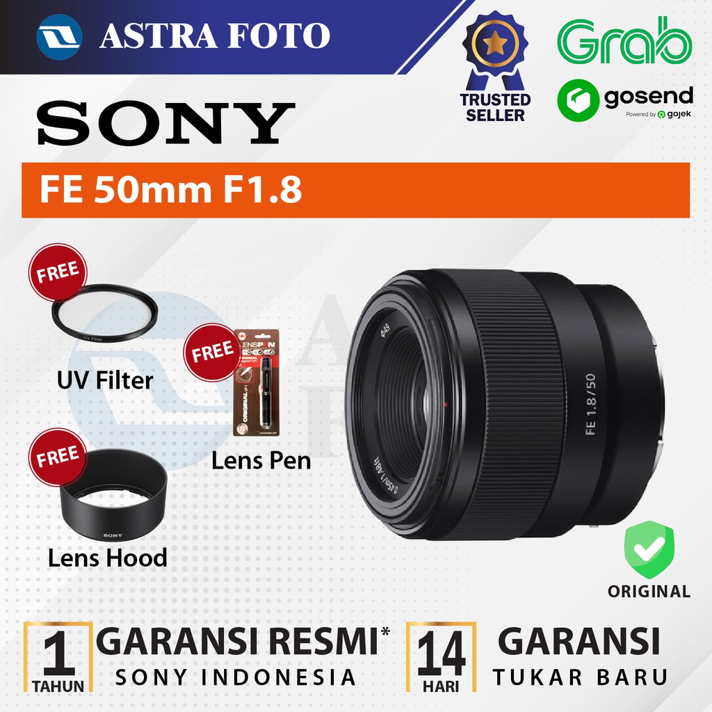 Jual SONY LENS FE 50mm F1.8 LENSA FULL FRAME - SONY 50MM F/1.8 | Shopee Indonesia