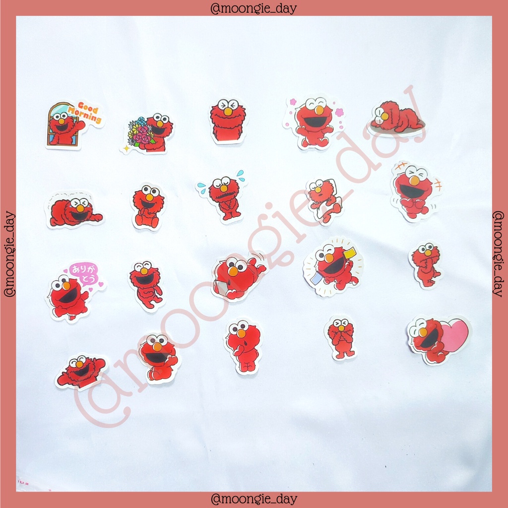 Jual 20 LEMBAR STIKER KERTAS TEMA ELMO AND FRIENDS CARTOON KARTUN ...