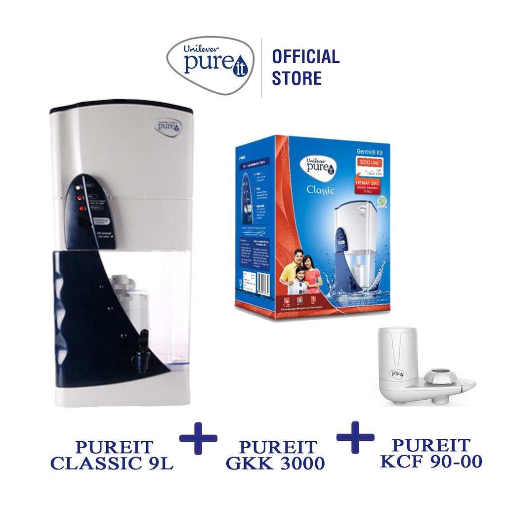 Jual Unilever Pureit Water Purifier Classic White 9L Plus GKK 3000 ...