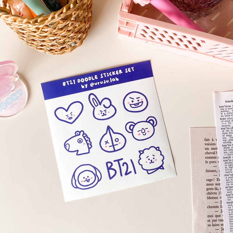 Jual BT21 DOODLE STICKER SET | Shopee Indonesia