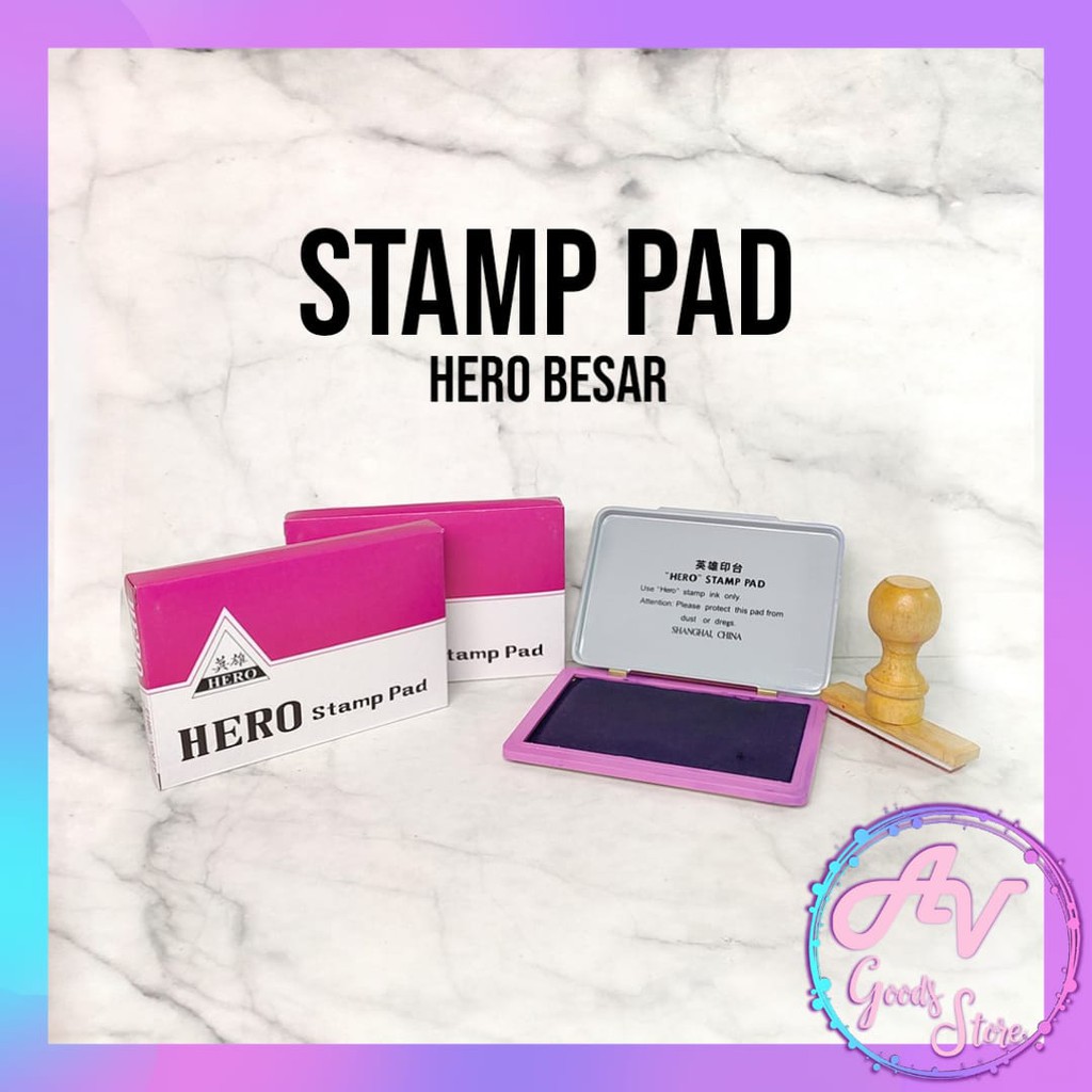 Jual stamp pad + tinta / bak stempel / BANTALAN STEMPEL HERO / STAMP ...