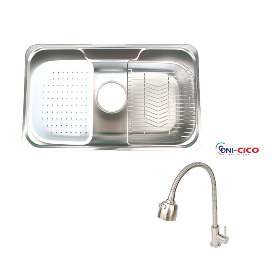Jual KITCHEN SINK CONI CICO SWING + KRAN KST 503 S | Shopee Indonesia