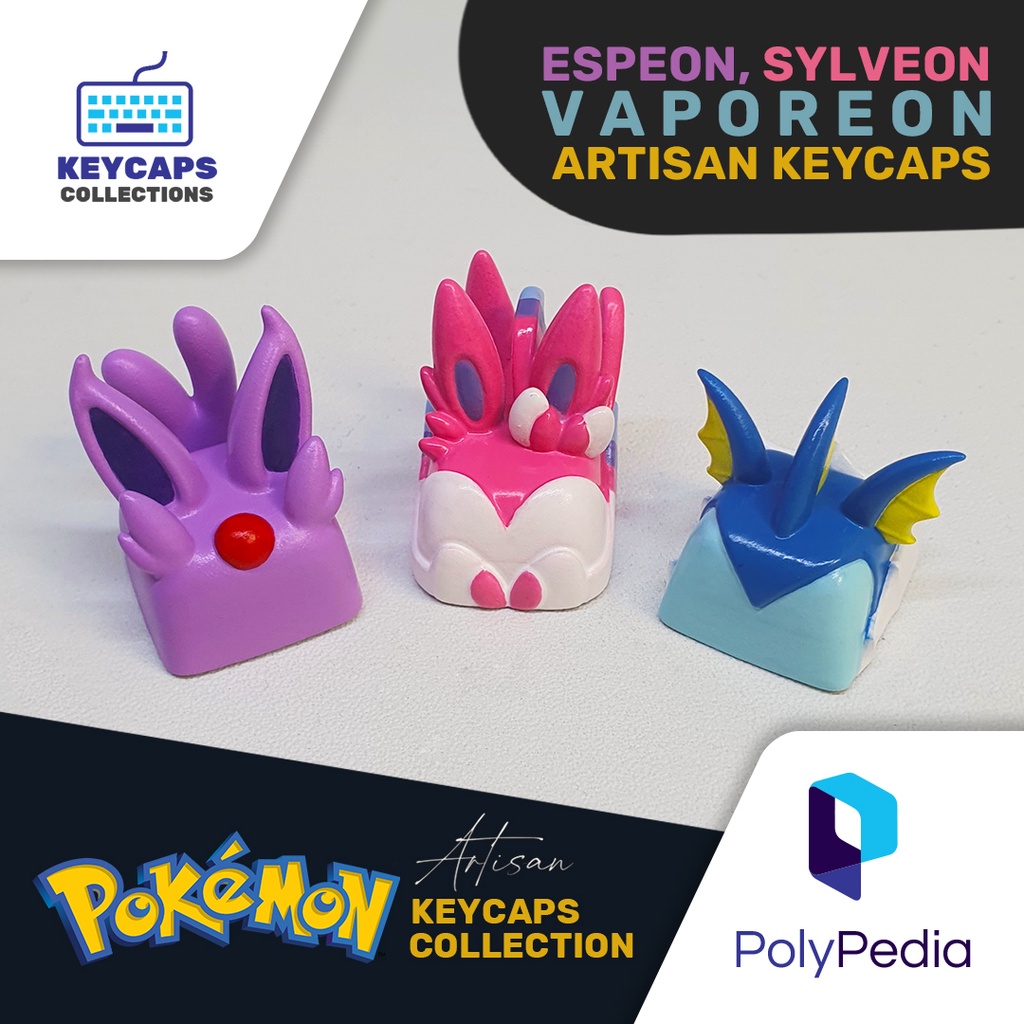 Jual Pokemon Espeon Sylveon Vaporeon Artisan Keycap / Keycaps | Shopee ...