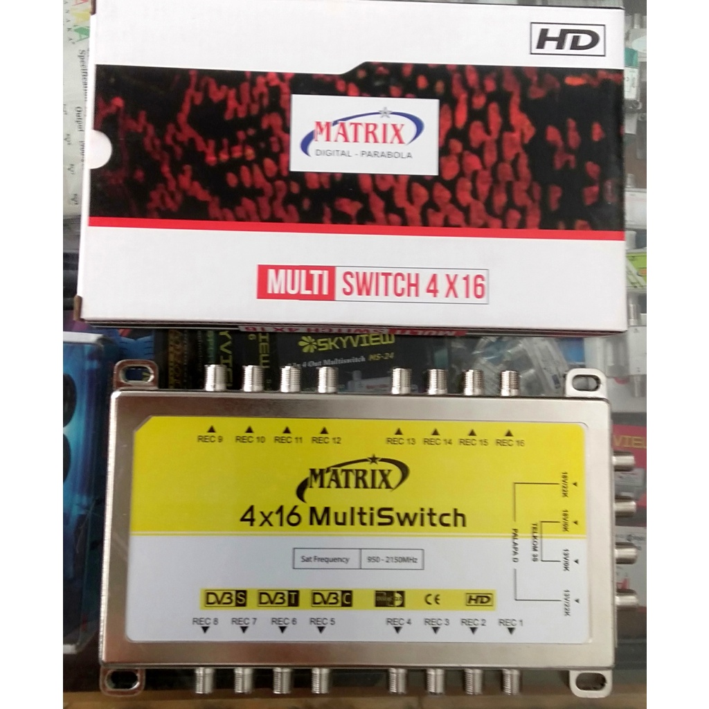 Jual Multi Switch 4x16 MATRIX ( 2 Satelit bagi ke 16 Receiver ...