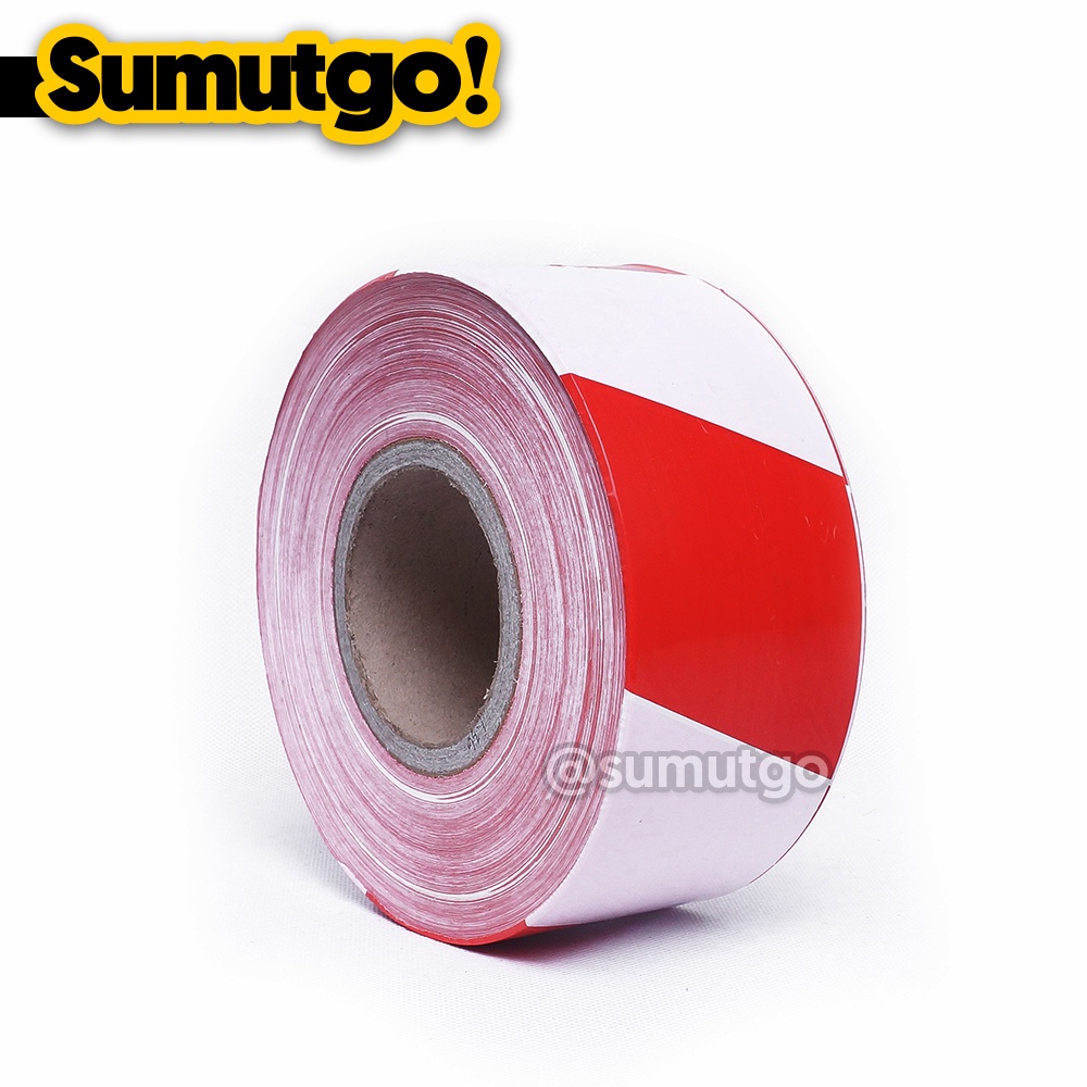 Jual Barricade Tape 3 inch x 500m Merah Putih | Garis Police Safety ...