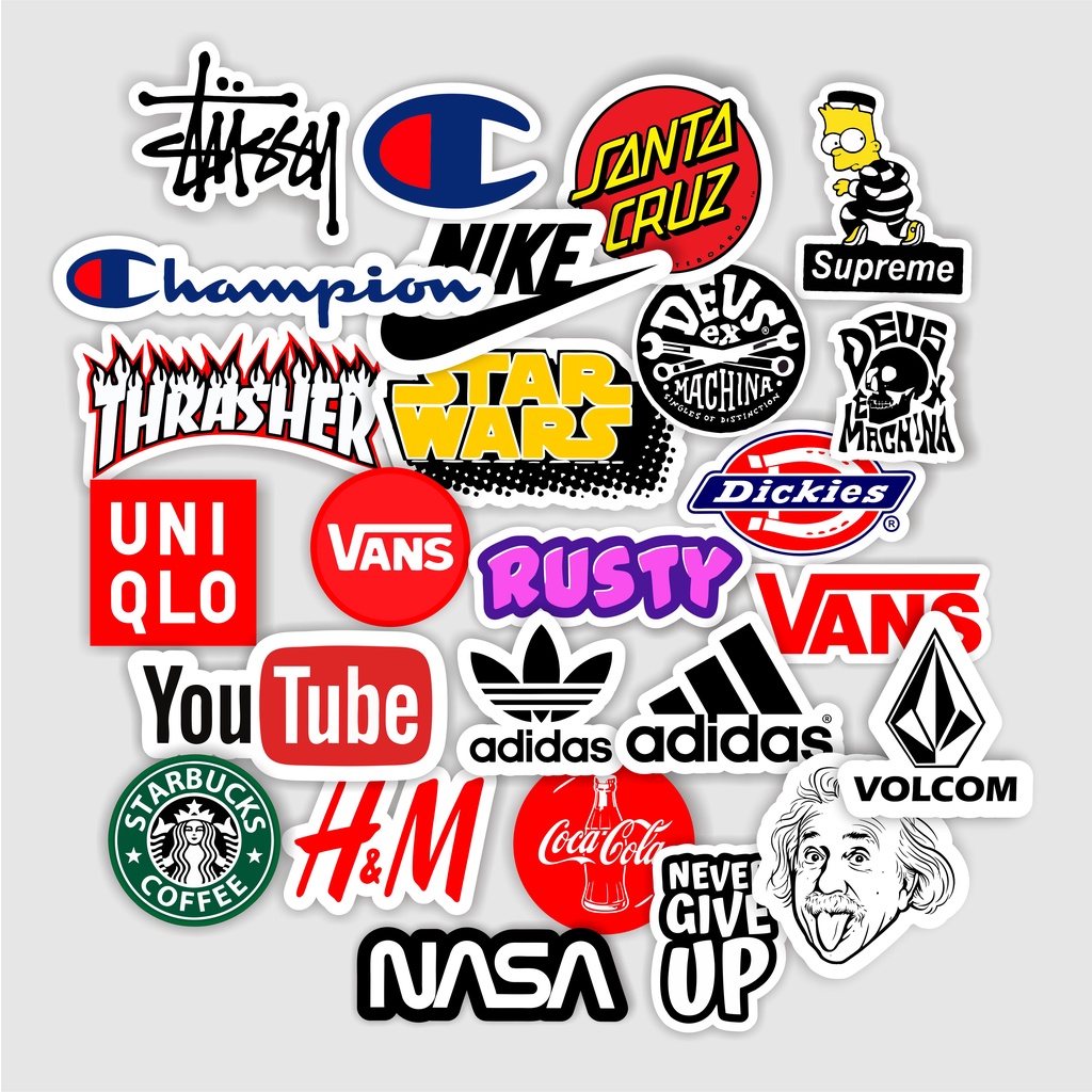 Jual Paket Stiker Sticker Brand Distro Graftac Vinyl Champion Skate ...