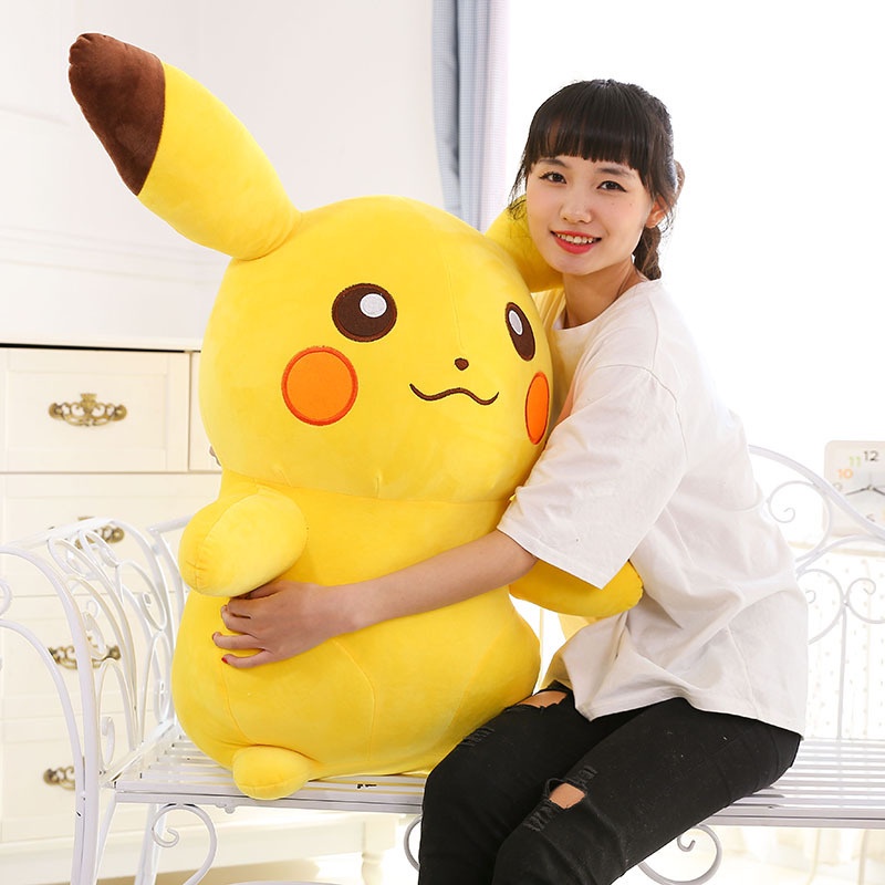 Jual boneka pikachu pokemon xl besar murah 50cm Import SNI | Shopee ...