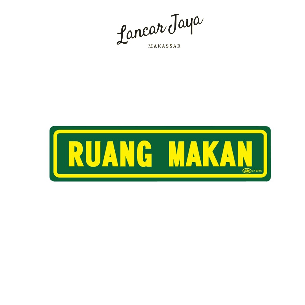 Jual Papan Tanda Sign Board Label Acrylic Ruang Makan Kecil LK 231 C ...