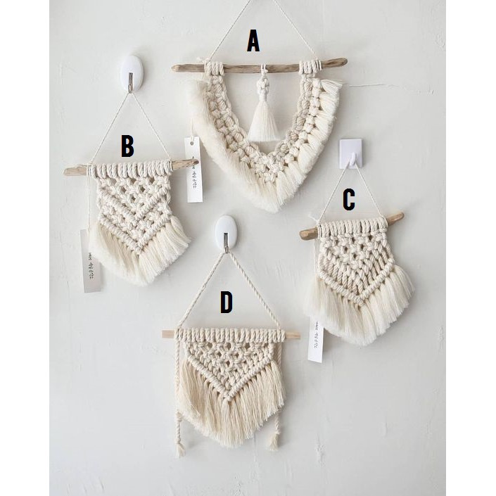 Jual macrame mini/ makrame hiasan dinding 85 | Shopee Indonesia