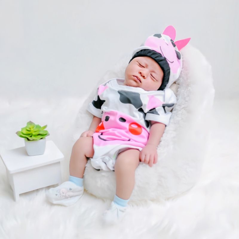 Jual Jumper bayi baju bayi sapi/jumpsuit baby cow/ (SNI ) | Shopee ...