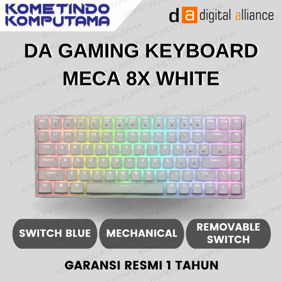 Jual MECA 8X White - Switch Blue Digital Alliance Keyboard Gaming MECA ...