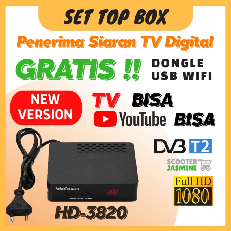 Jual Adapter TV Analog to TV Digital TV Tuner Set Top Box WiFi STB ...