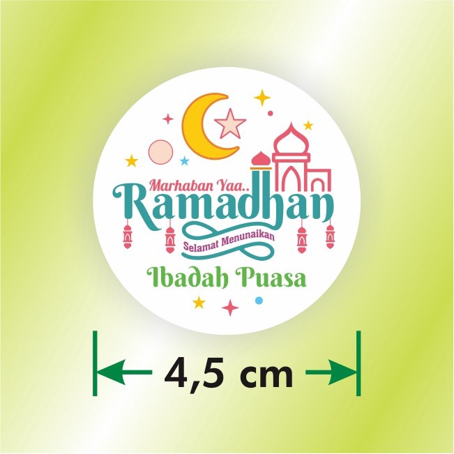 Jual Sticker Label Marhaban ya Ramadhan Stiker Selamat Menunaikan ...