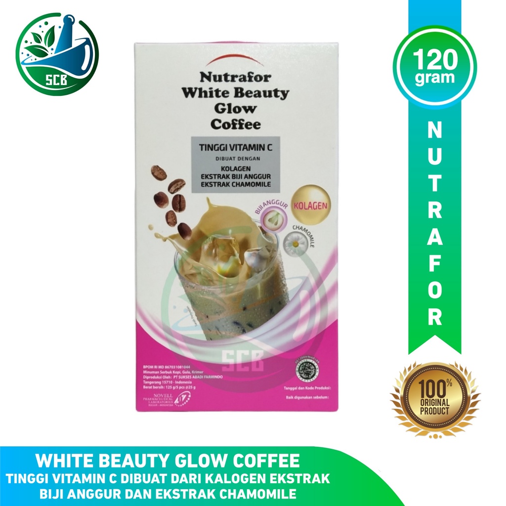 Jual Nutrafor White Beauty Glam Glow Coffee Sachet - Kopi Callogen ...
