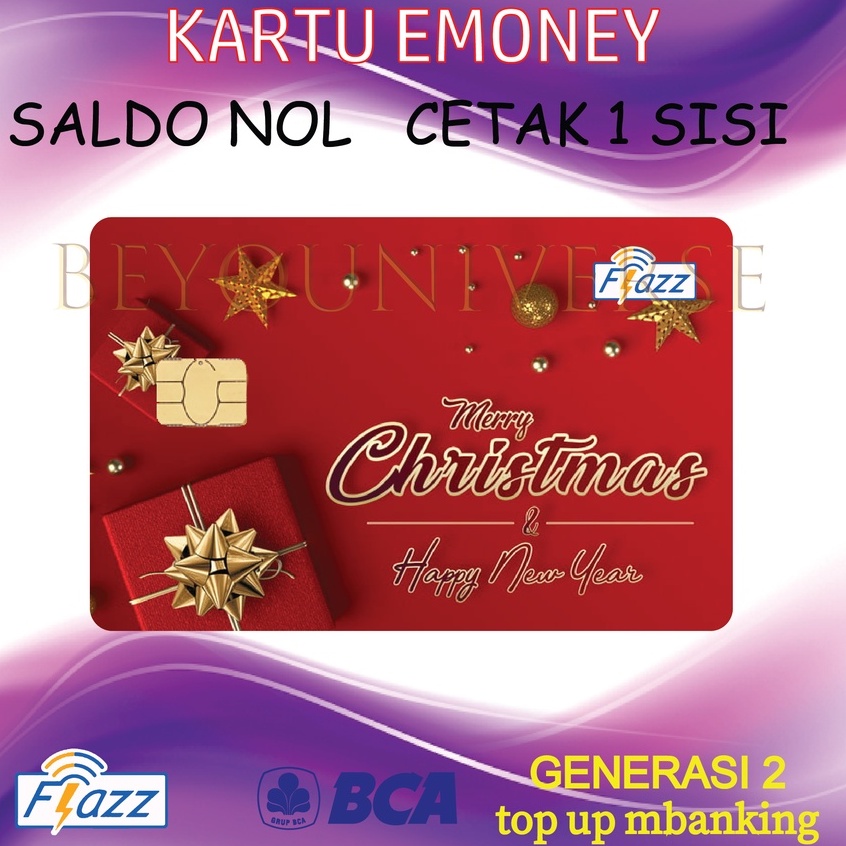 Jual Kartu FLAZZ BCA Gen 2 / E-money Mandiri E-toll Emoney Design Merry ...
