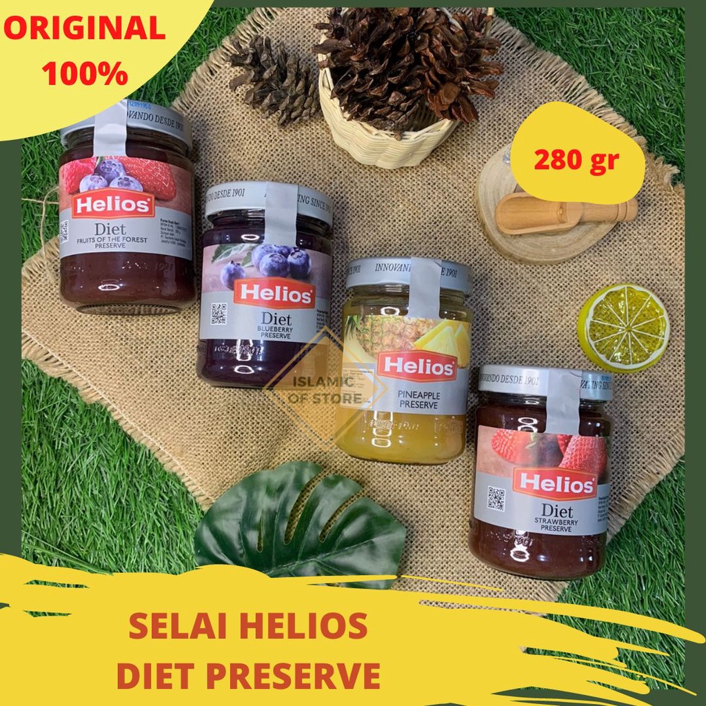 Jual SELAI BUAH HELIOS DIET PRESERVE RENDAH GULA ORIGINAL HALAL 280 GR ...