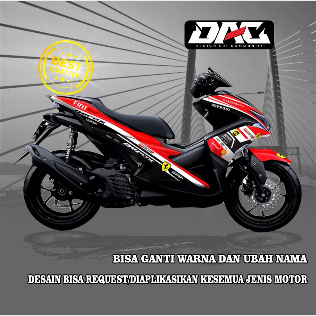 Jual Sticker decal full body Yamaha aerox Merah Hitam Putih | Shopee ...