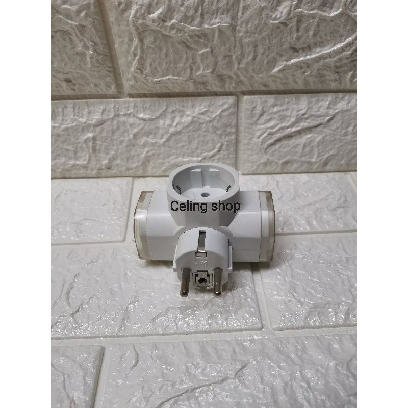 Jual stop kontak arde 3in1 / colokan bulat cabang 3 SNI | Shopee Indonesia