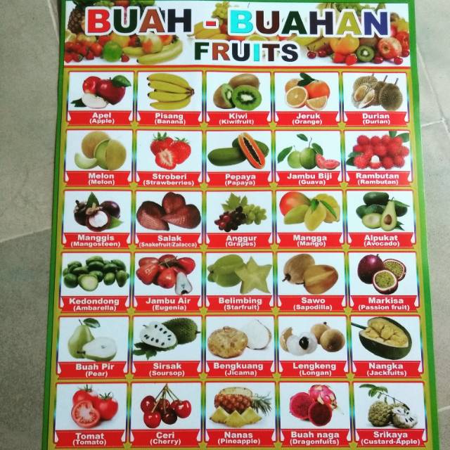 Jual POSTER BUAH BUAHAN | Shopee Indonesia