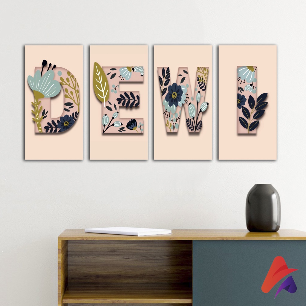 Jual HIASAN DINDING NAMA ABJAD ALFABET SCRABEL (10x20) PAJANGAN KAYU ...