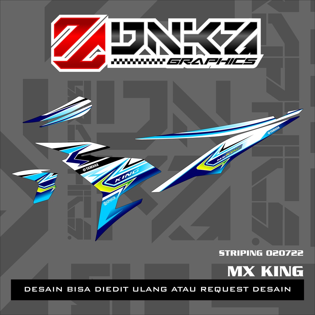 Jual Stiker MX King Decal Striping MX King Premium Racing ST020722 DNKZ ...