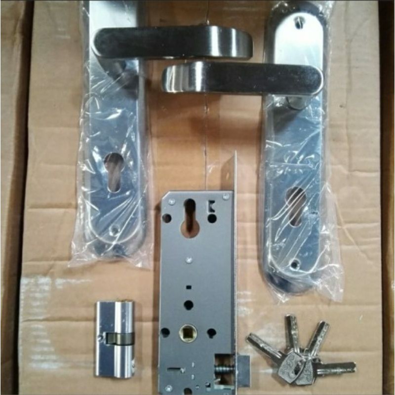 Jual slot handle pegangan pintu kunci komplit lengkap | Shopee Indonesia
