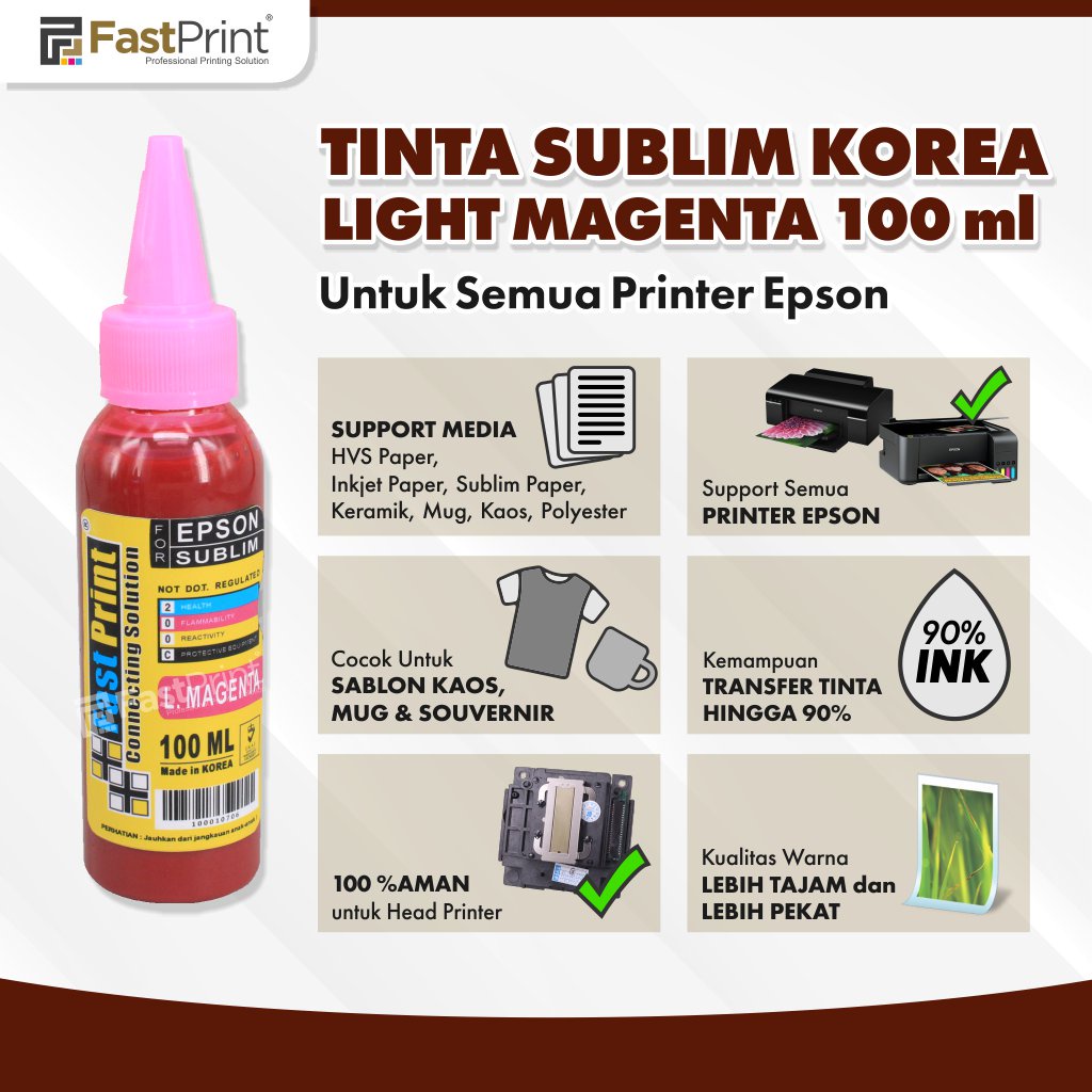 Jual Tinta Refill Sublim Sublime Korea Epson 100 ML | Shopee Indonesia
