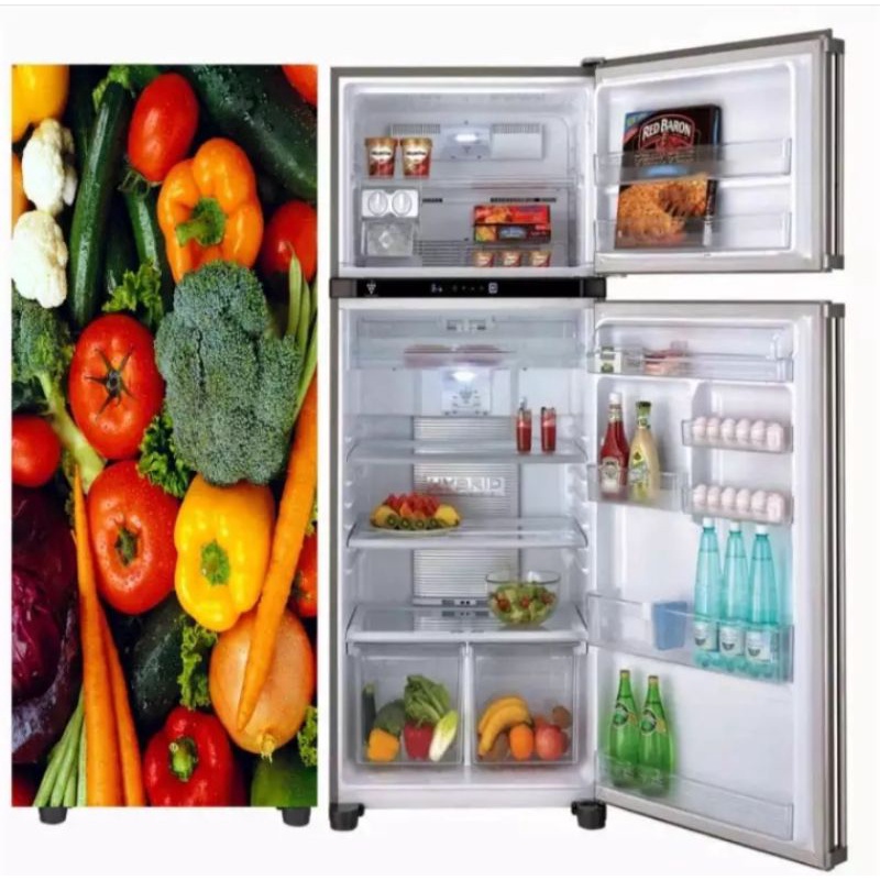 Jual Stiker Kulkas 1 Pintu Motif Sayur Sayuran Wallpaper Stiker Kulkas ...