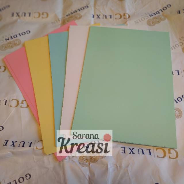 Jual Kertas Karton Briefcard BC 160g Warna A4 isi 50 Lembar | Kertas ...