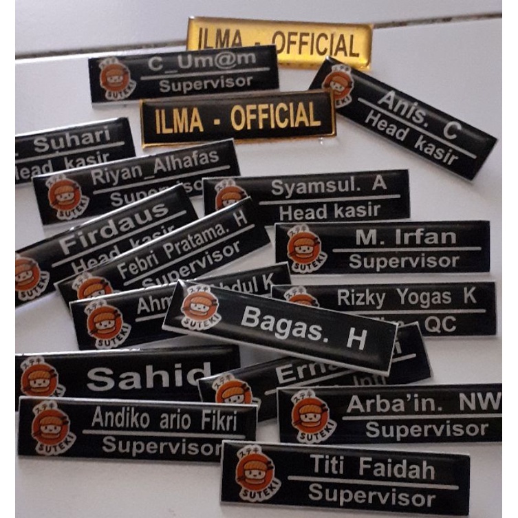 Jual Nametag dada/name tag dada akrilik resin magnet /nama dada/pin ...