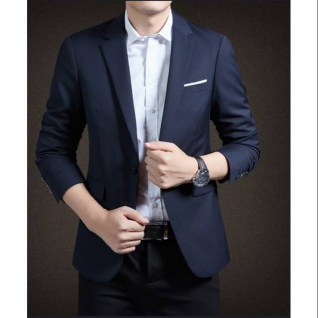 Jual Jas Biru Dongker/Jas biru navy | Shopee Indonesia