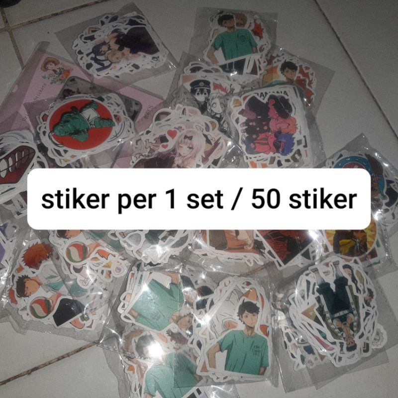 Jual stiker anime per 1 set : 50 stiker | Shopee Indonesia