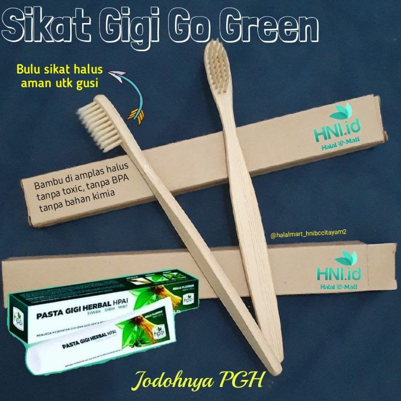 Jual sikat gigi go green dari HNI | Shopee Indonesia