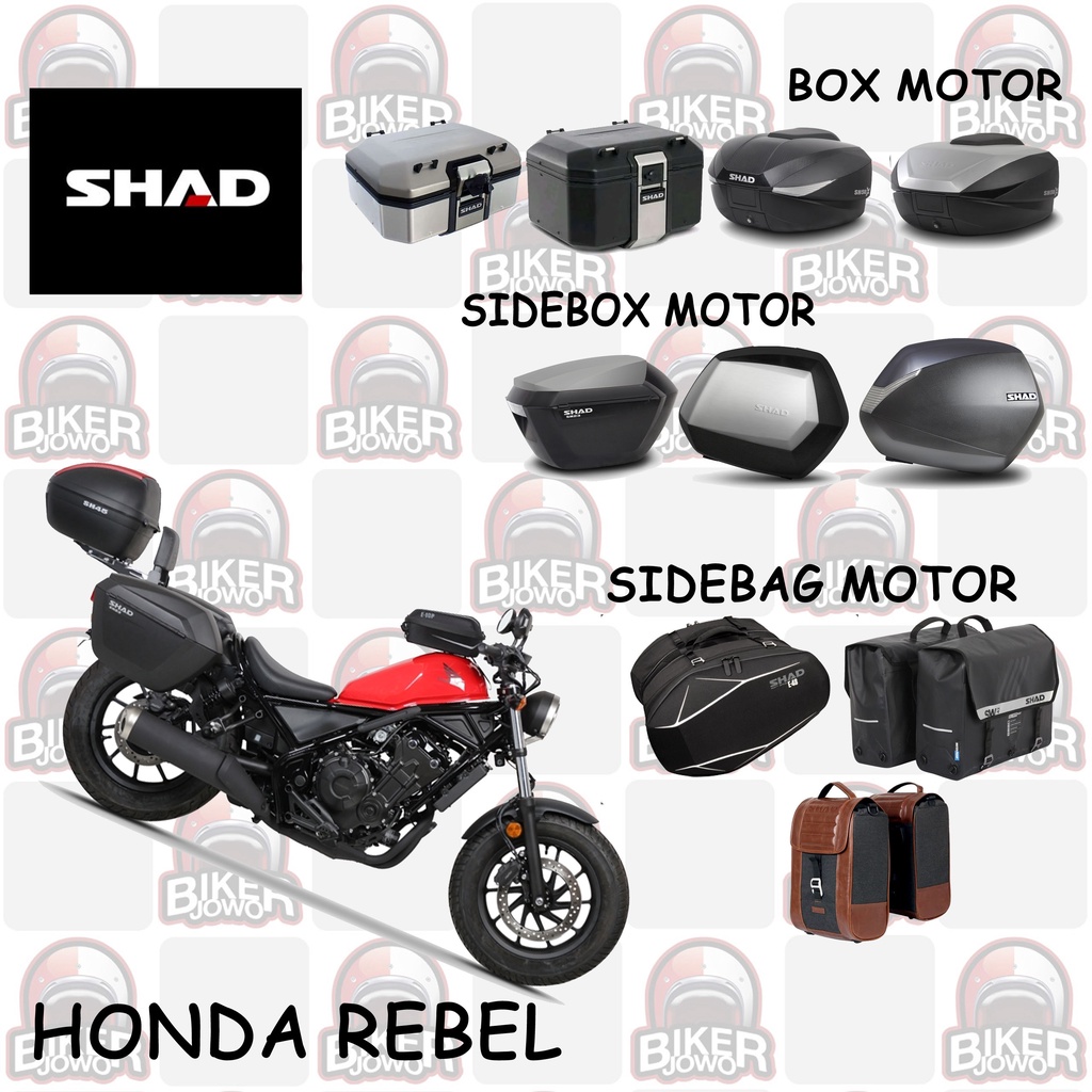 Jual Sidebox Shad Honda Rebel 500 Box Shad SH23 - SH36 - SH35 Side ...