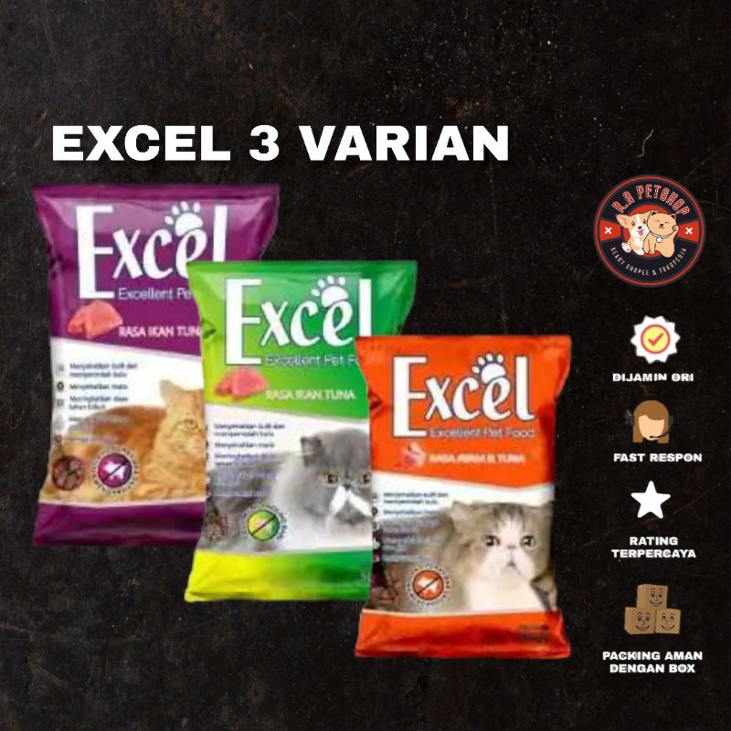 Jual Excel Makanan Kucing | Excel 3 Rasa Murah / 500gr | Shopee Indonesia