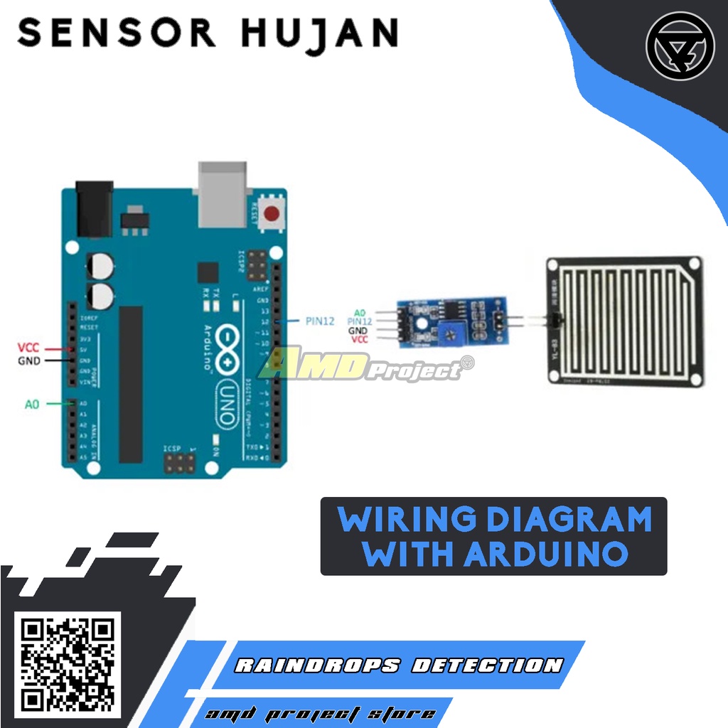 Jual Modul Sensor Deteksi Air Hujan Module Rain Drop Raindrops ...