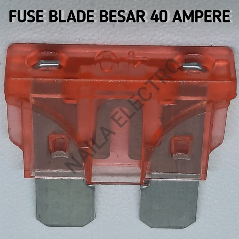 Jual (5 Pcs) Fuse Blade Besar 40 Ampere 40A - Fuse Tancap - Fuse Mobil ...