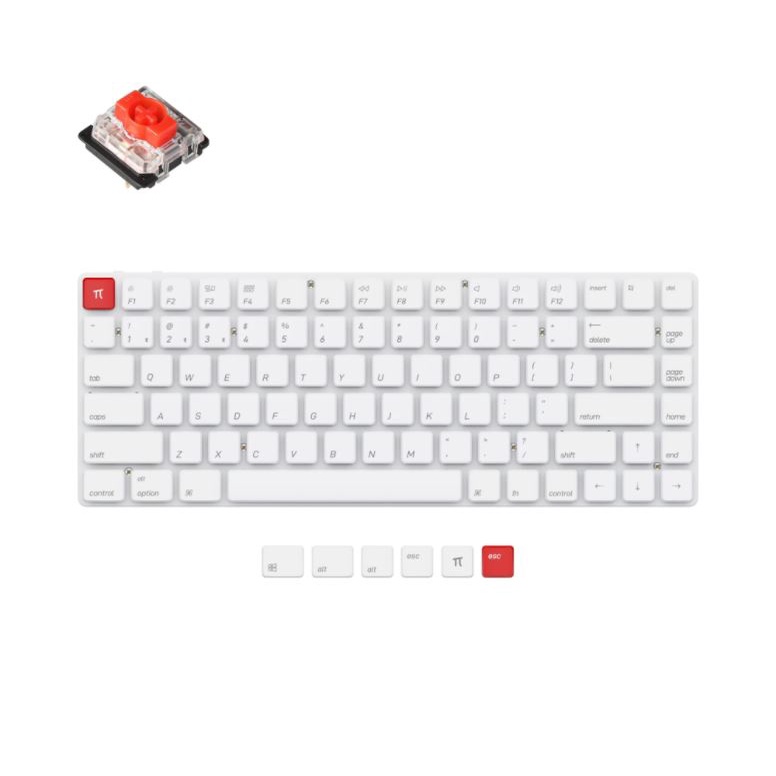 Jual Keychron K3 All WHITE Non-Backlight Ultra-Slim Wireless Mechanical ...
