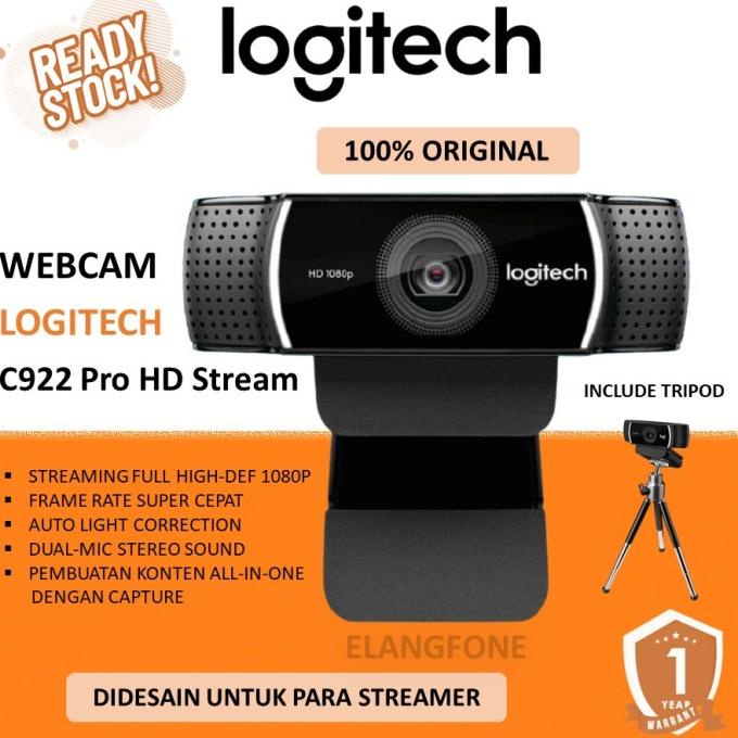 Jual Logitech C922 Pro Stream Webcam HD Original | Shopee Indonesia