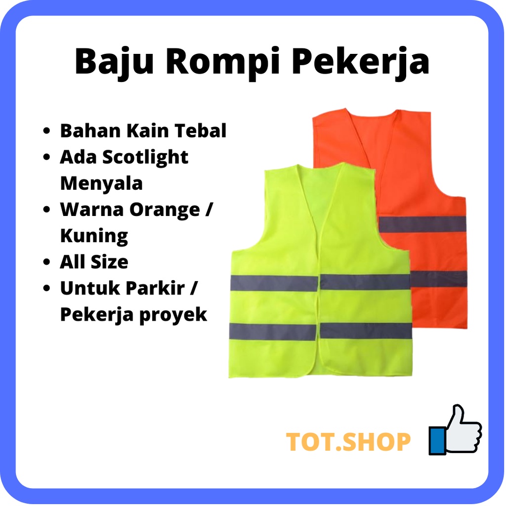 Jual Baju Proyek Rompi Safety Jaring Scoth X Rompi Proyek X Rompi ...