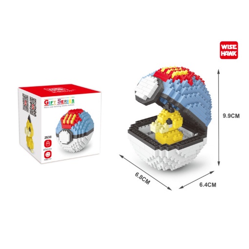 Jual Mini Nano Block Pokemon Pokeball Figure Mainan Wisehawk Balok ...