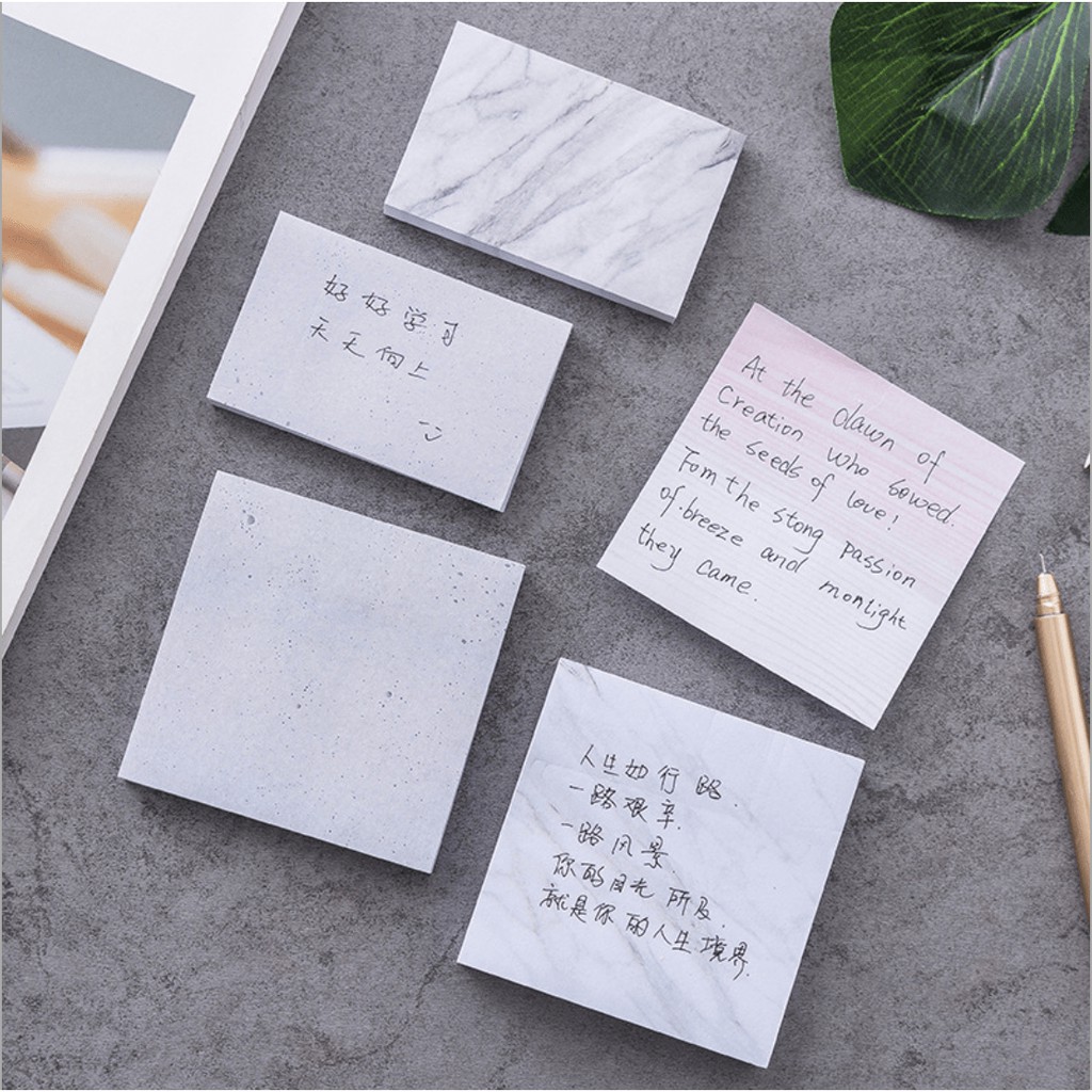 Jual 80 lembar sticky notes korea motif marmer marble lucu kreatif DAY7 ...