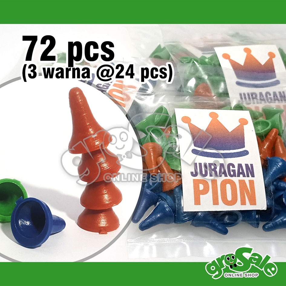 Jual 72 PCS BIDAK CONE JURAGAN PION PELENGKAP MAINAN BOARD GAME TOYS ...