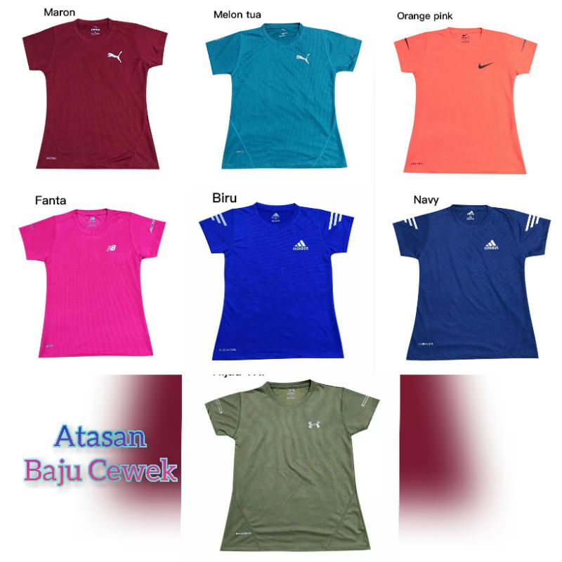 Jual Baju Olahraga Wanita Polyester - Jersey Olahraga Cewek Ladies ...