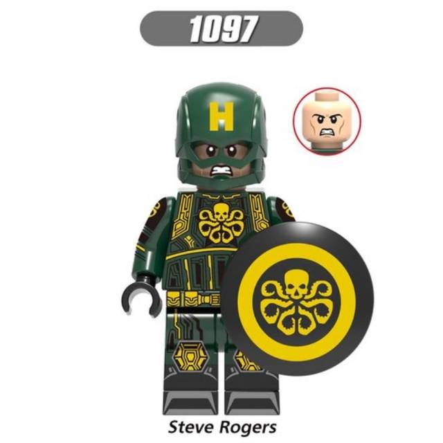 Jual [DJ] Lego XH1097 Minifigure Superhero Captain America Hydra Marvel ...