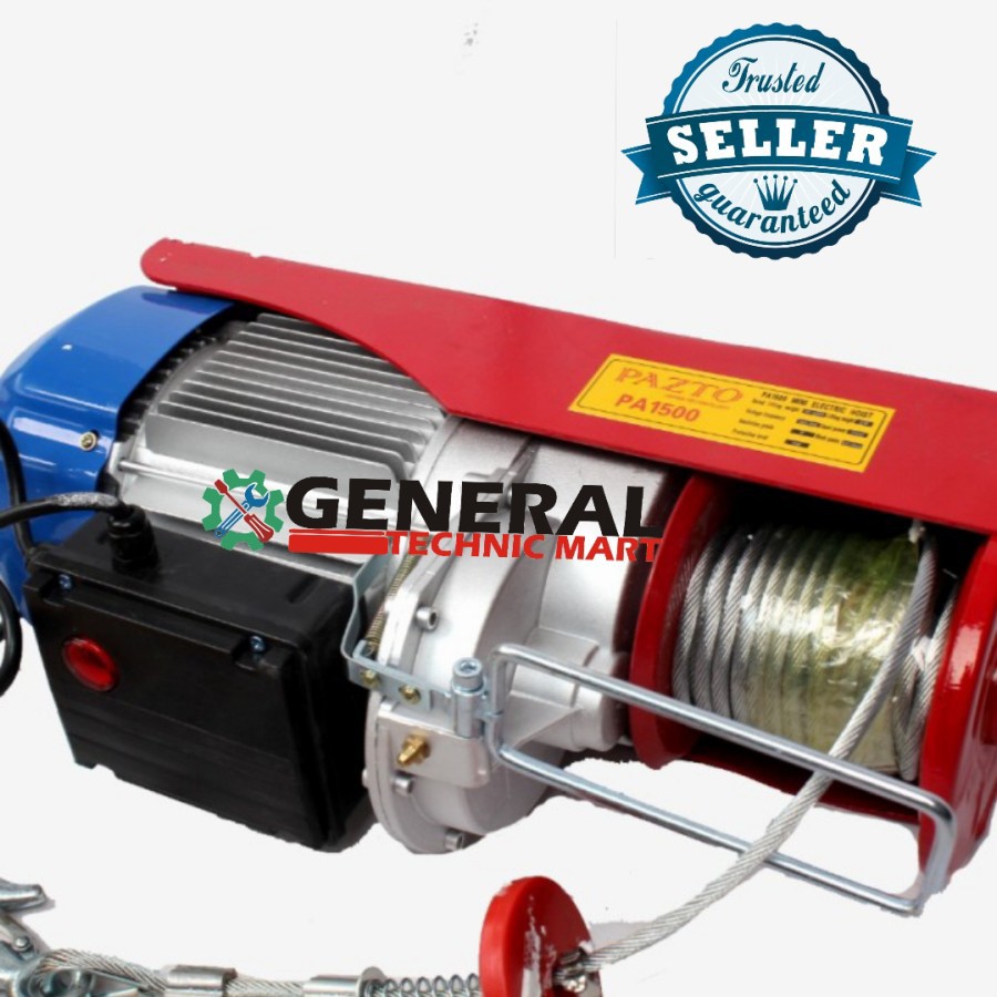 Jual PAZTO Mesin Hoist Electric Katrol Listrik 1500 kg x 20 M Seling ...