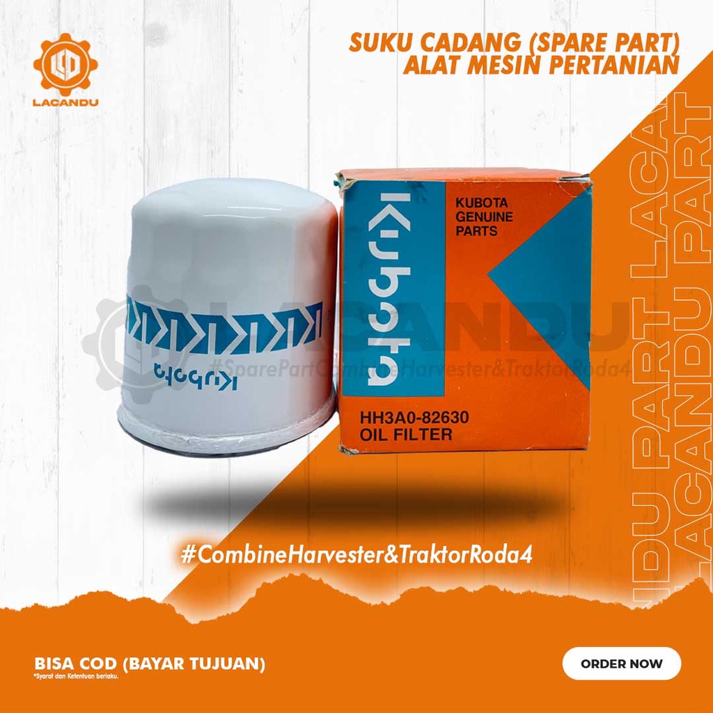 Jual CARTRIDGE OIL FILTER HH3A0-82630 FILTER GARDAN DC 93 KUBOTA untuk ...